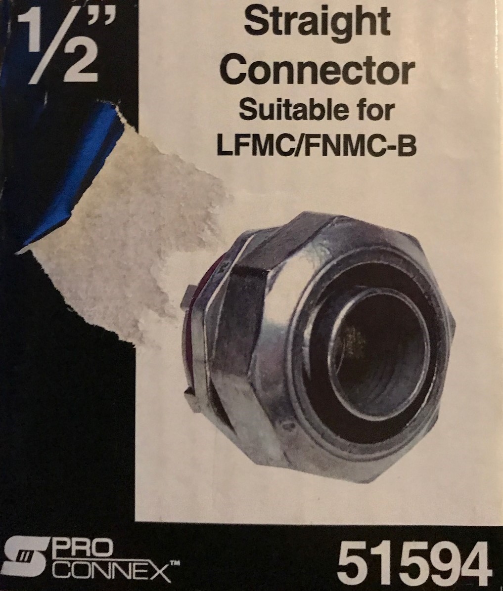 Sigma / Pro Connex Liquid Tight 1/2" Straight Conduit Connector for ...