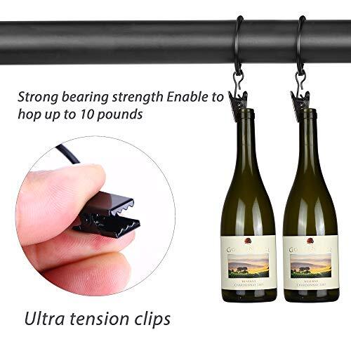 36 Pack Metal Openable Curtain Rings with Clips 1.22 Inch Interior ...