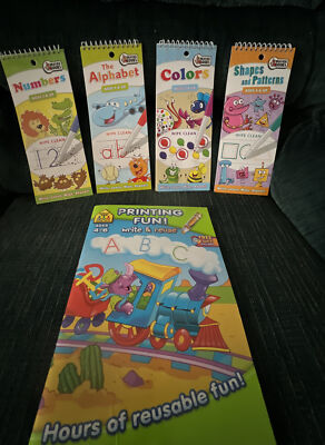 Writing Wipe-off Book Hours of Reusable Fun Set Of 5 Numbers,colors ...
