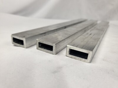 6063 Aluminum Tube 1/2" x 1" Rectangle, 1/8" Walls, 12" long, T52 ...