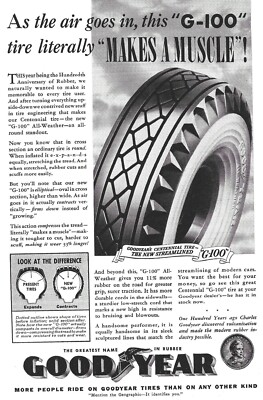 1939 Goodyear Tire & Rubber Company Vintage Color Print Ad Makes A ...