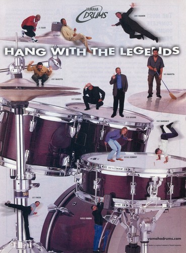 2000 Print Ad of Yamaha Drums w JD Blair Rick Marotta Peter Erskine ...