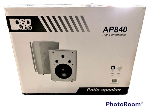 OSD Audio Outdoor Patio Speaker 8" Pro Stereo Pair White AP840 | eBay