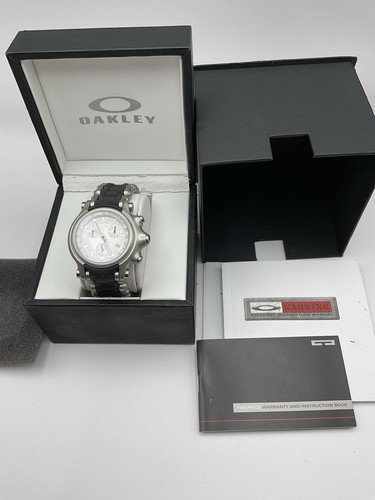 Oakley Holeshot Watch Chronograph 6-Hand, Black Stainless Steel Band ...