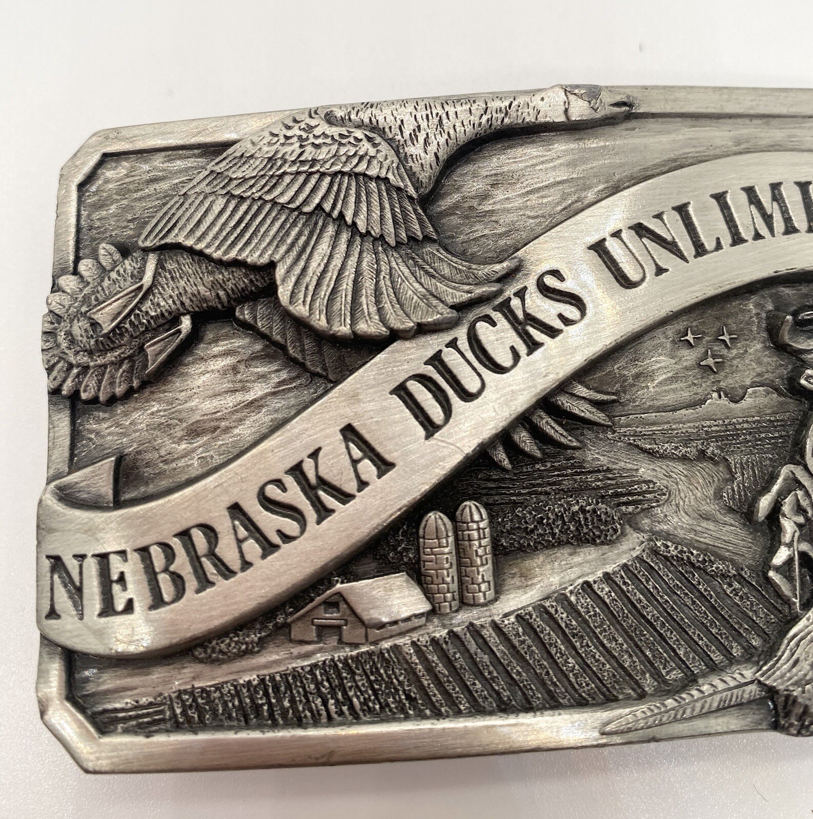 RARE Vintage Nebraska Ducks Unlimited 1984 Buckle No.… - Gem