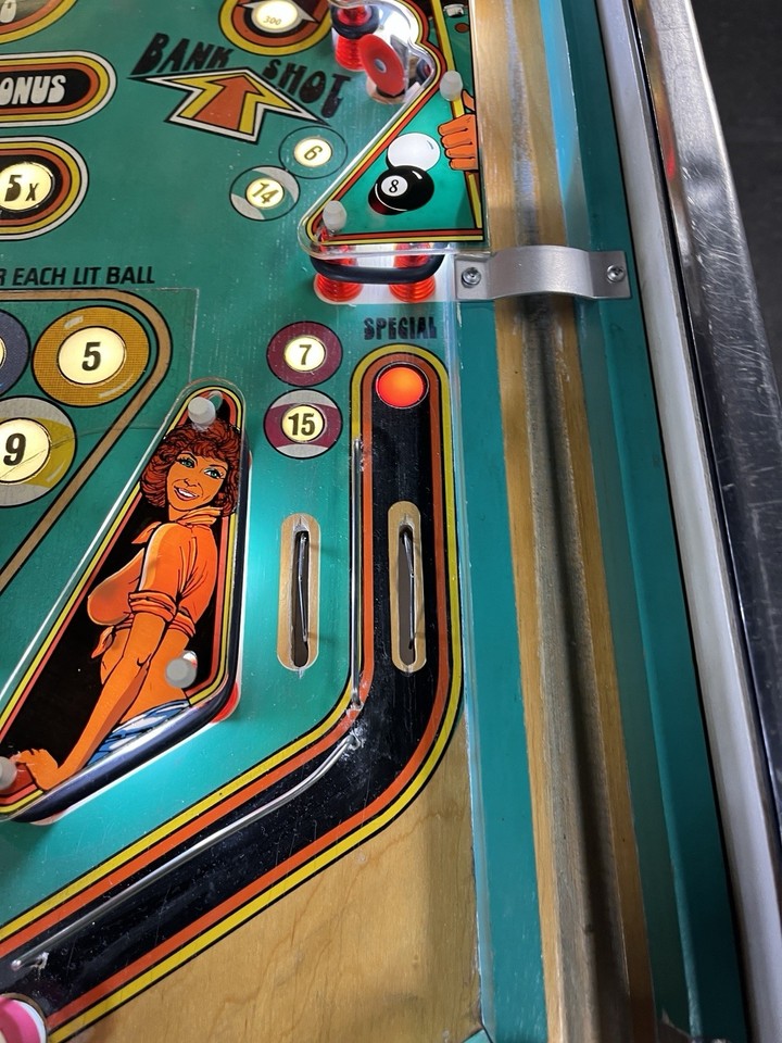 1977 BALLY EIGHT BALL 8 PINBALL MACHINE PROF TECHS PLAYS GREAT FONZIE ...