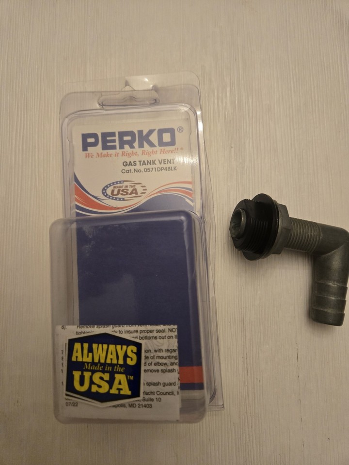 Perko 0571DP4BLK Gas Tank Vent With Swivel Elbow Angled Missing Cap ...