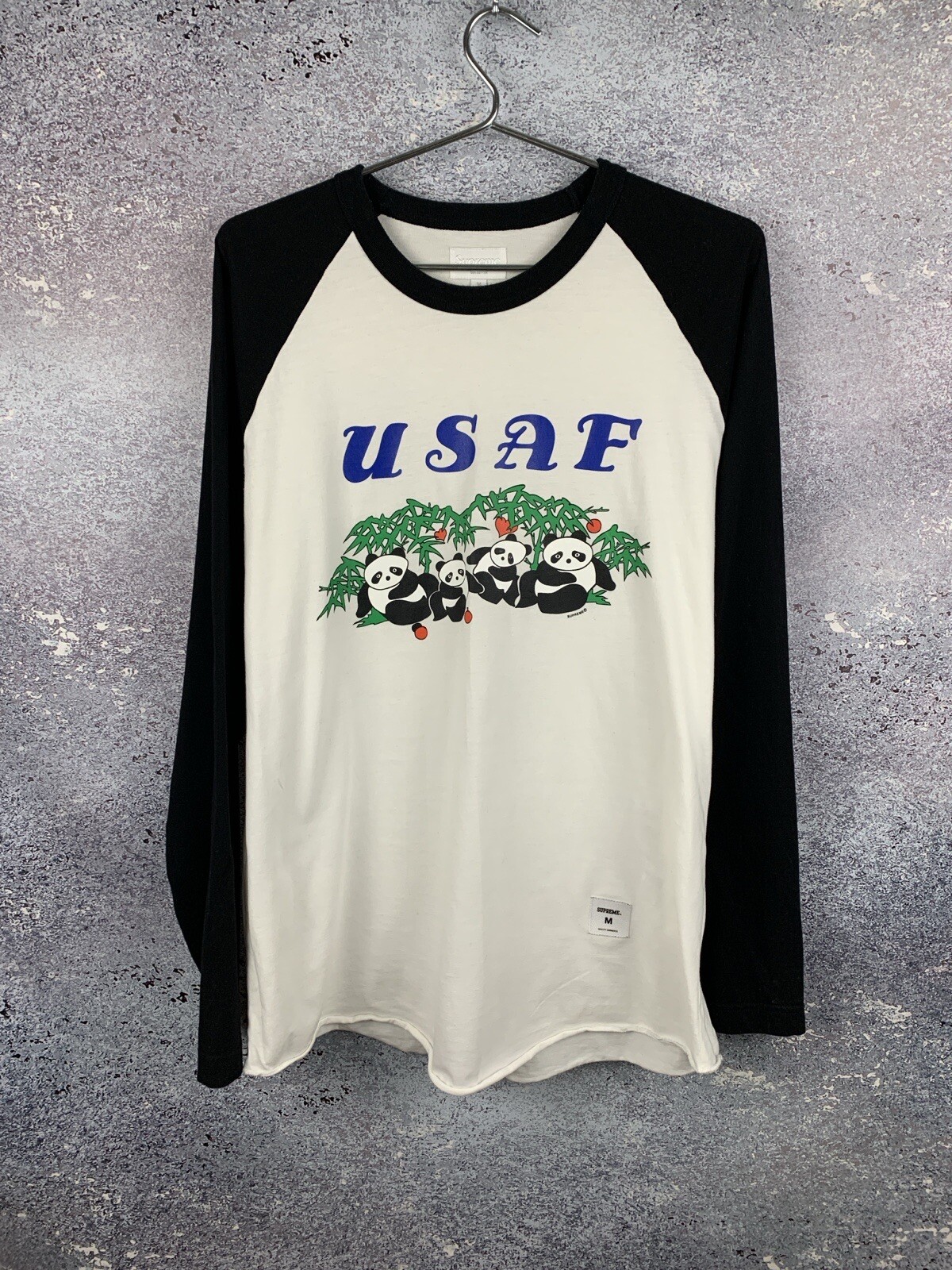 SUPREME USAF PANDAS LOGO #44 MEN’S WHITE LONG SLEEVE … - Gem