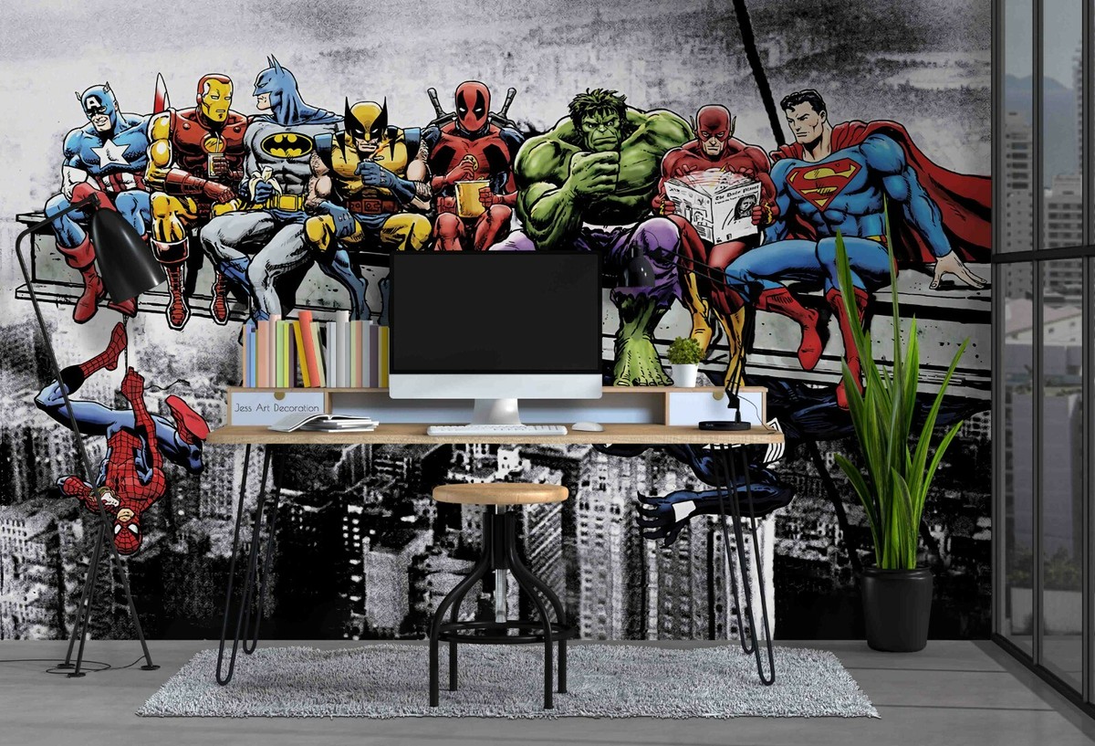 Super Hero Gym Murals 17 Superhero Gym Wall Art Ideas | Wall Art,