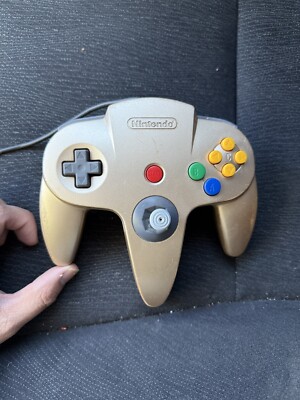 Nintendo 64 Gold Controller NUS-005 Limited Edition OEM Tested Loose ...