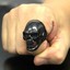 Men's Rocker Biker Skull Ring Huge Black Gothic Ghost Rider 316L ...