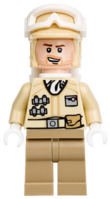 LEGO STAR WARS STUBBLE FACE HOTH REBEL FIGURE - FAST + GIFT - 75014 ...