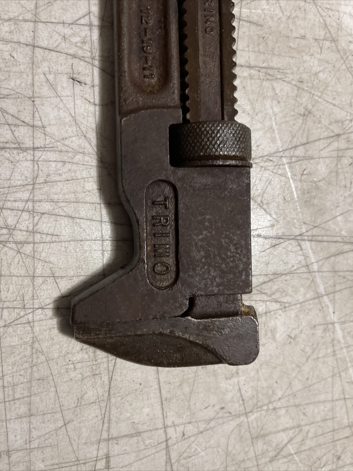 Vintage Rare 12" inch Trimo -Pipe Spud Monkey Wrench- Trimont MFG ...