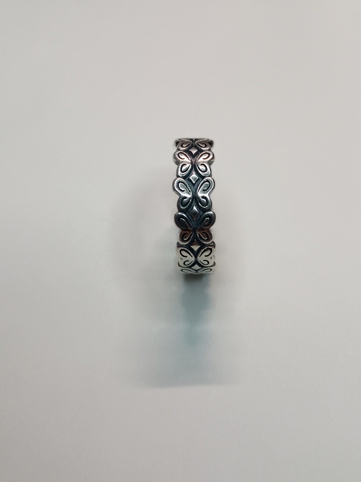 .925 sterling silver butterfly pattern band ring. various smaller sizes ...