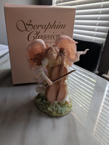 Seraphim Classics Angels 2002 Claudia Angel with Cello #84885 4" Figure ...