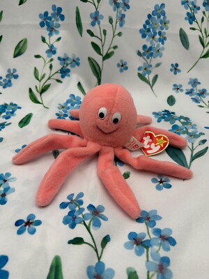 Ty Beanie Baby “Inky” Pink with Mouth Octopus Aquatic Ocean Friend | eBay