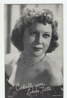 Lurene Tuttle Exhibit Card Circa 1948+ Movies Actress | eBay