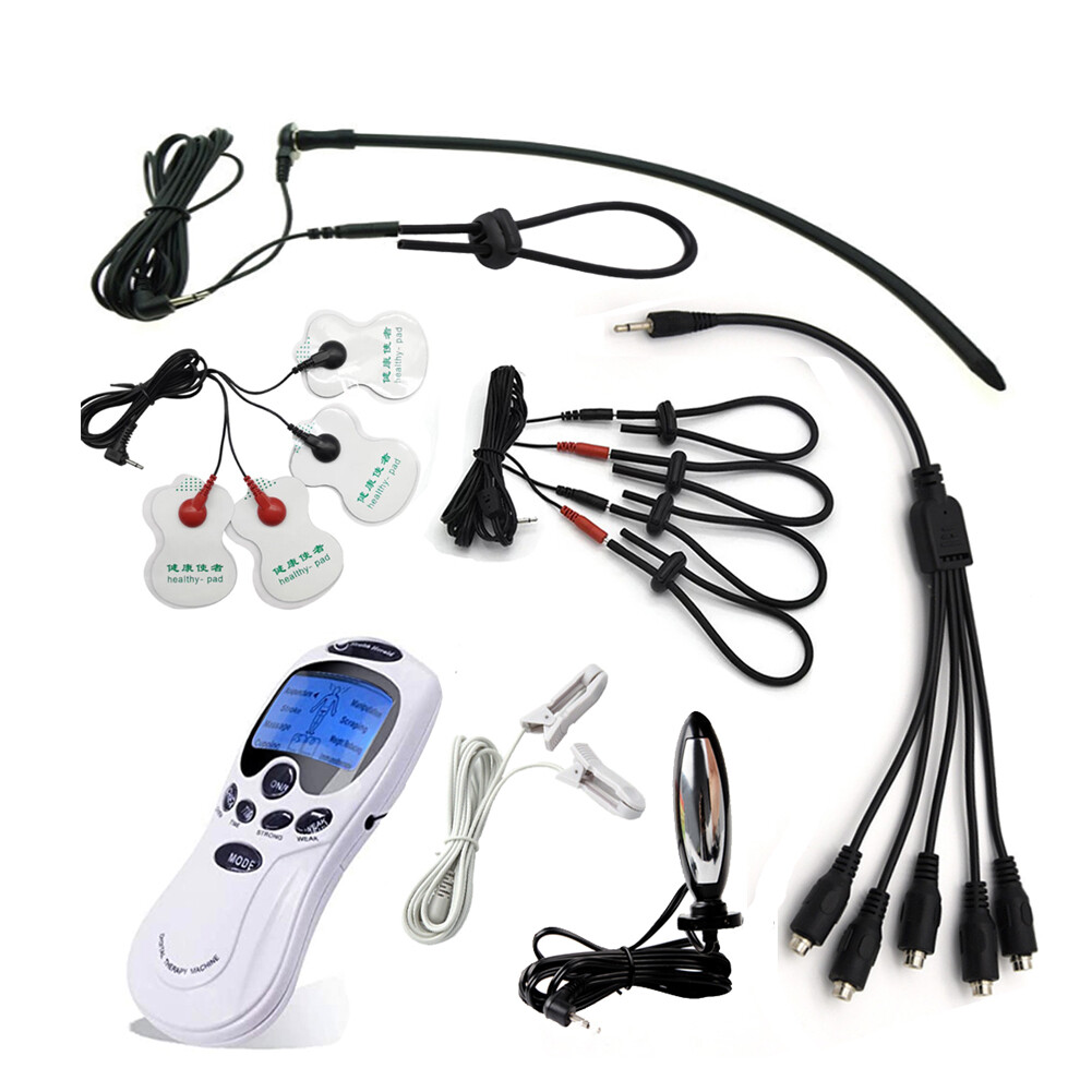 Electric Shock Electric Set Estim Pulse Device with 5 in 1 Connector ...