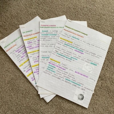 GCSE Geography OCR B Revision Notes - Climate Change Topic - Emailed | eBay