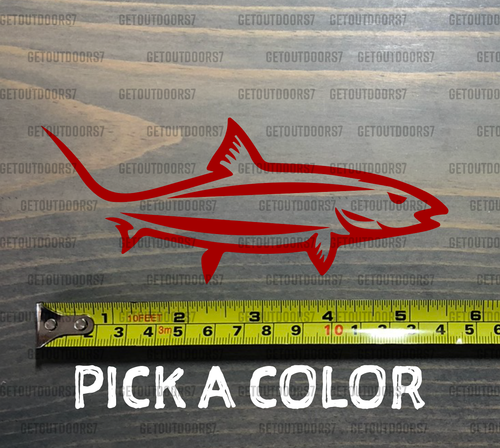 Redfish Sticker Decal 5.5" Red Fish Red Tail Fishing Fish Orvis AFTCO13 ...