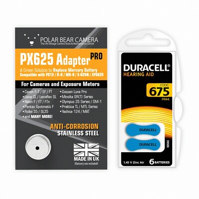 1.35V MR9 PX625 MRB625 PX13 HD EPX625 Battery Adapter PRO+6 Battery ...