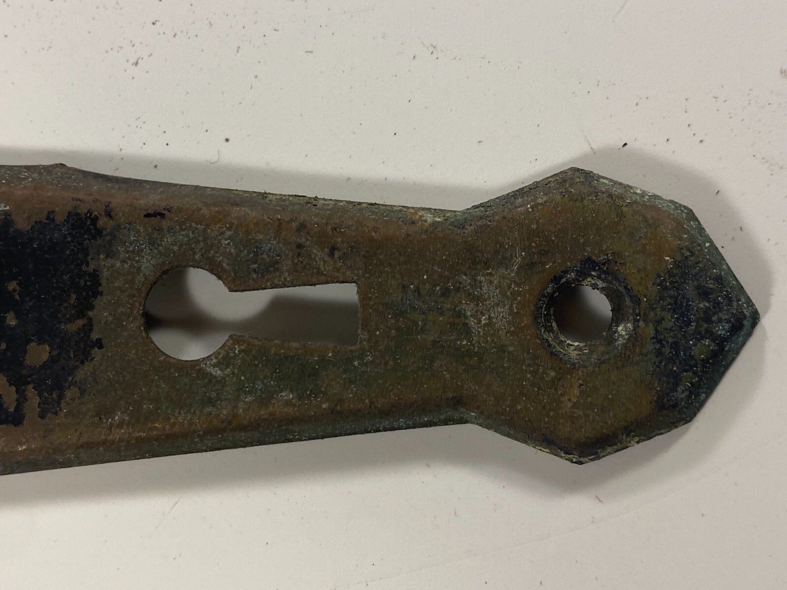 2 Antique Black Metal Skeleton Key Door Cover Plates Escutcheon Coffin ...