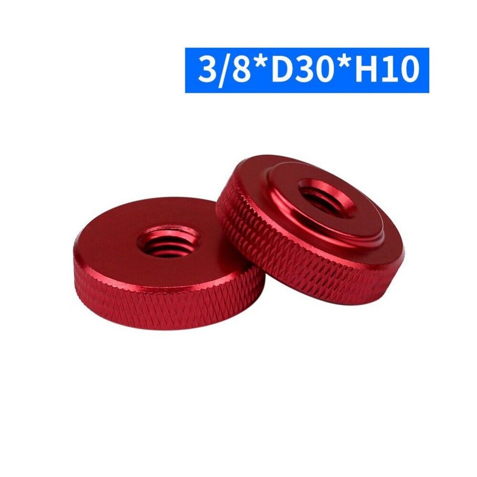 1/4-20 3/8-16 Knurled Thumb Nuts Thin/High Type Aluminum Alloy Hand ...