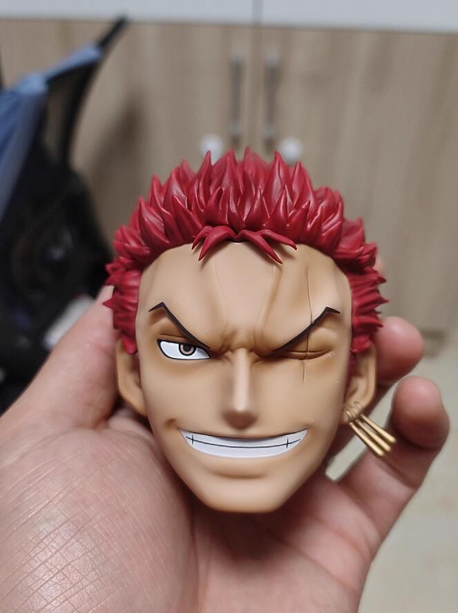 Roronoa Zoro ONE PIECE Head Carving Painted Head Figure Accessory Red ...