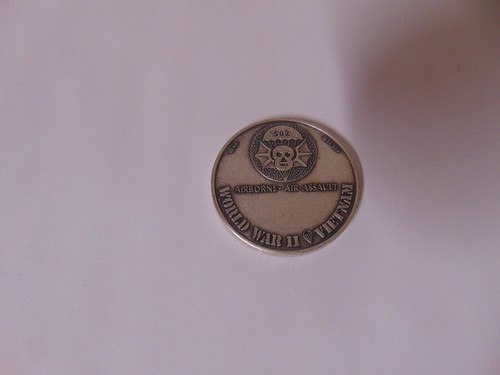 CHALLENGE COIN EXTREME RARE ORIGINAL 1983 502 PARACHUTE INFANTRY WW2 ...