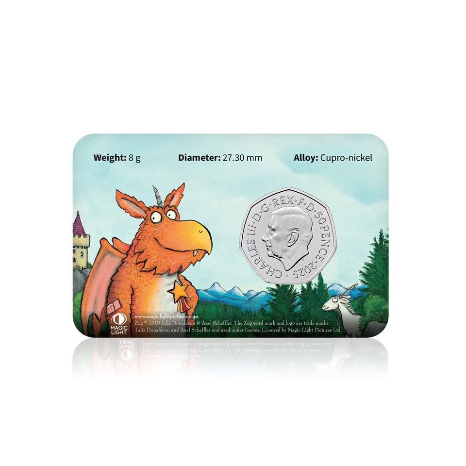 Royal Mint 15th Anniversary of Zog UK Brilliant Uncirculated BU 50p ...