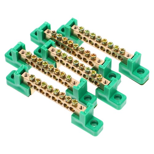 5 Pcs Copper Column Electrical Neutral Bar Distribution Block Terminal ...