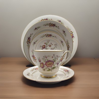 Noritake Fine China ASIAN SONG 5pc Place Setting Dinner Salad Bread ...