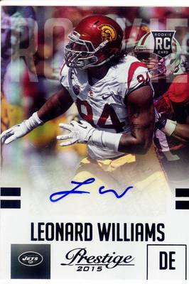 leonard williams rookie rc draft auto autograph usc trojans college ...
