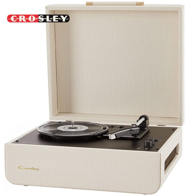Crosley CR6255A-CC Mercury 3-Speed Portable Bluetooth Turntable Cream ...