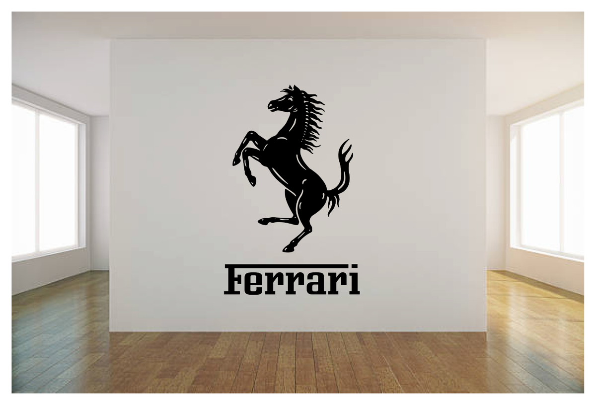 Ferrari Wall Decal Buy Yellow Ferrari Wall Sticker 3D Look Boys Kids