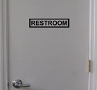 RESTROOM Sign Vinyl Decal Sticker - Door Window Wall - Inside or ...