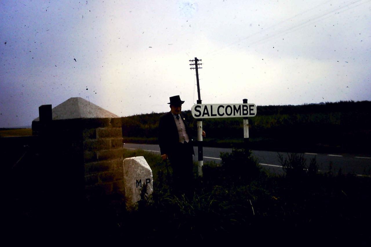 35mm Colour Slide- Salcombe Town Road Sign Devon England 1960's | eBay UK