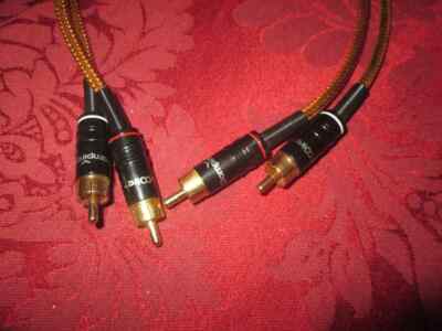 PAIR #2 VAMPIRE WIRE RCA 1 Meter CABLES Stereo Interconnects CC Series ...