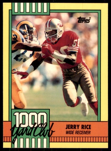1990 Topps 1000 Yard Club Jerry Rice B Football Cards #1 | eBay