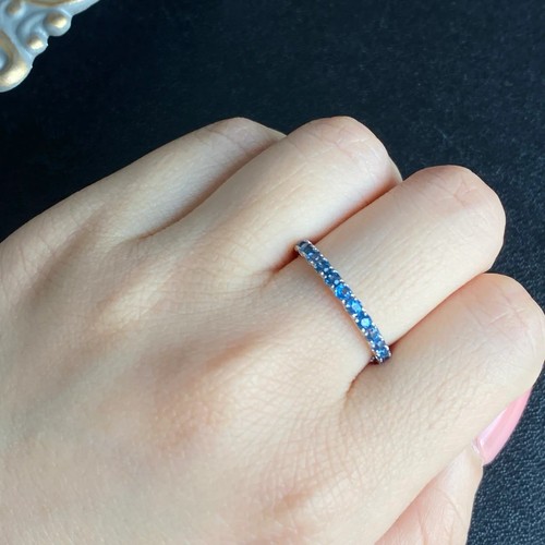 Natural Cobalt Blue Spinel (Vietnam) Half Eternity Platinum Ring【Made ...