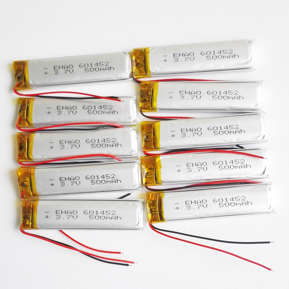 10 PCS 500mAh Lilo Rechargeable Battery USE For MP3 MID DVD GPS ...