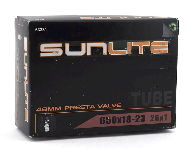 Sunlite Bicycle Inner Tube 650x18-23c 48mm Presta Road Fixed Single ...
