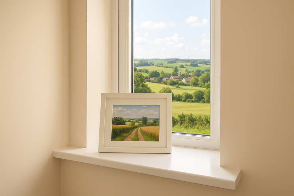 White UPVC Window Sill Cover 2m x 9mm – Plastic Capping Board 100–400mm ...