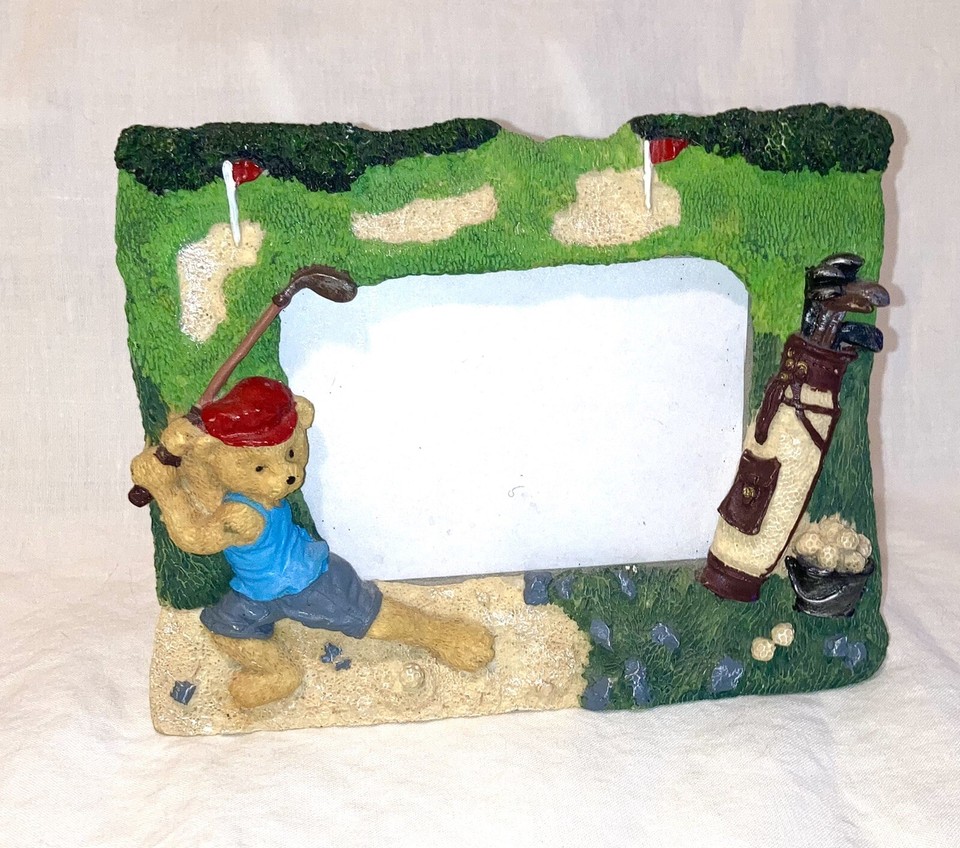 GOLF BUDDY PICTURE Frame CUTE BEAR PLAYING GOLF | eBay