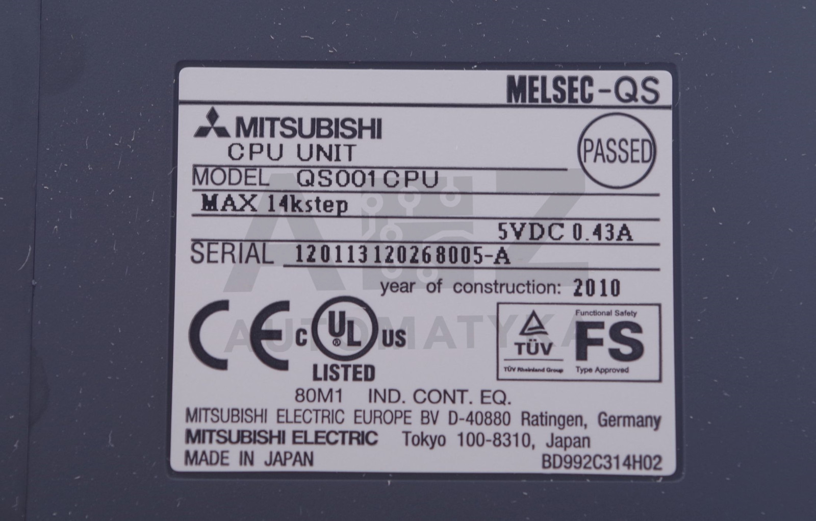 MITSUBISHI CPU UNIT QS001 CPU QS001CPU MAX 14KSTEP | eBay