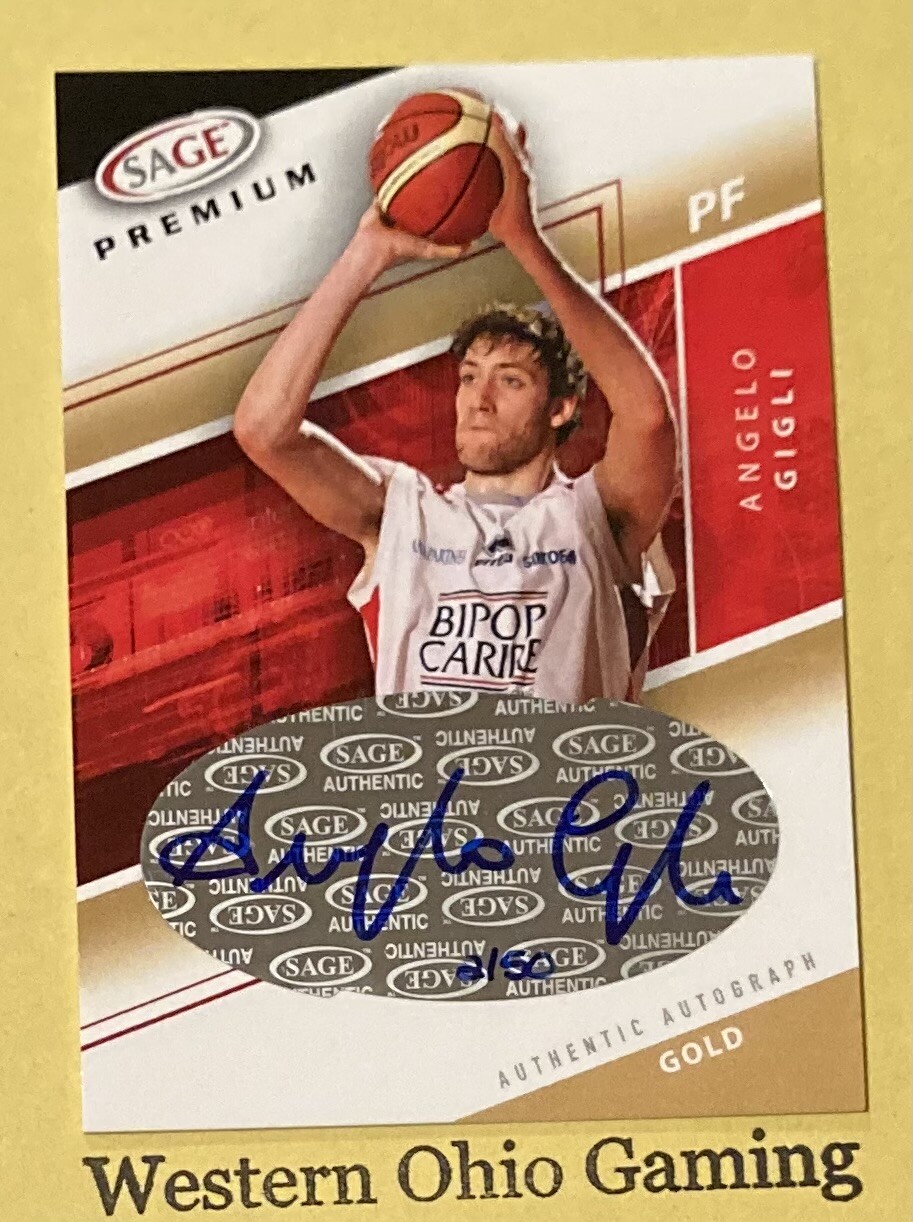 2005 SAGE Premium Angelo Gigli #A2 Gold Rookie Authentic Autograph #2/ ...