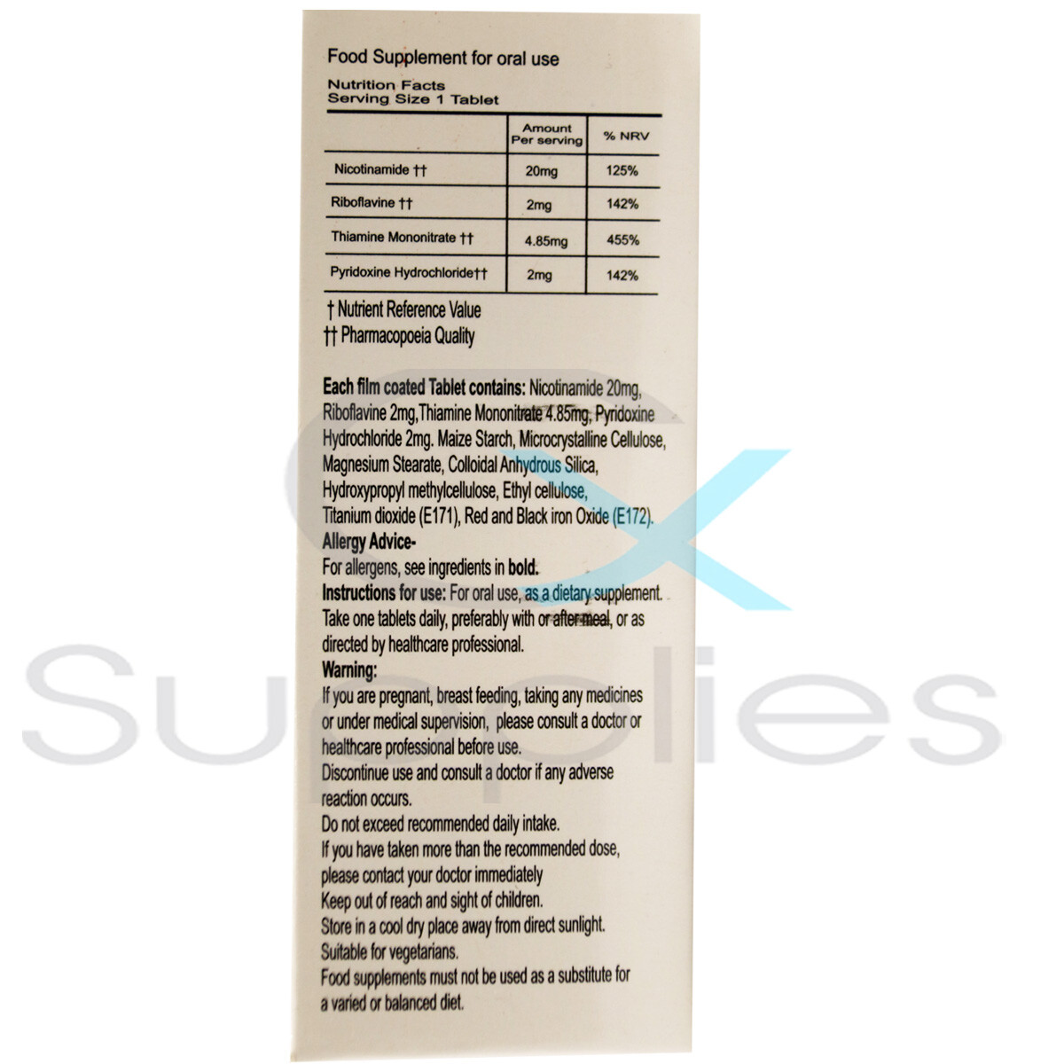 VITAMIN B COMPOUND STRONG TABLETS 4 x 28 TABS ⭐VEGETARIAN TABS⭐ ⭐LOW ...