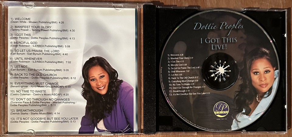Dottie Peoples gospel CD I Got This - Live 794504789935| eBay