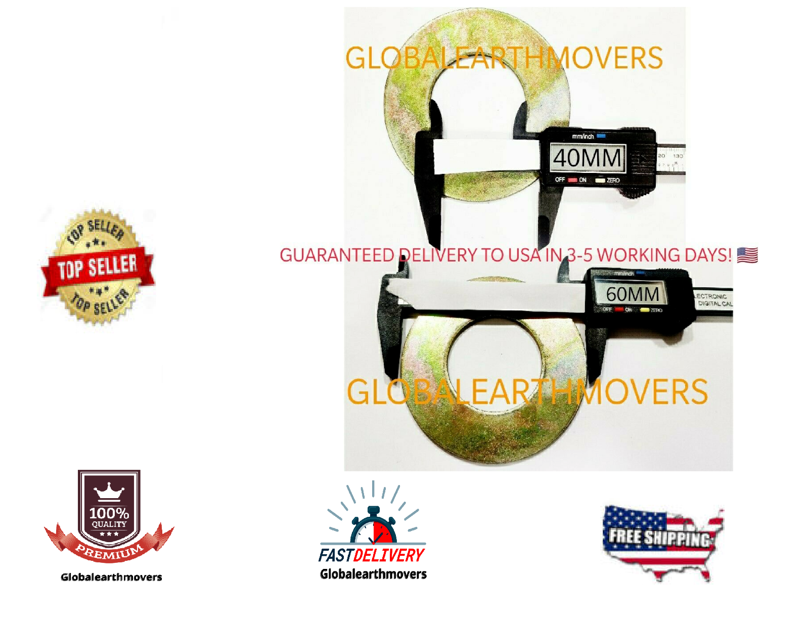 JCB SHIMS - KING PIN SHIMS 60*40*2 MM SET OF 10 PIECE (PART NUMBER: 921 ...