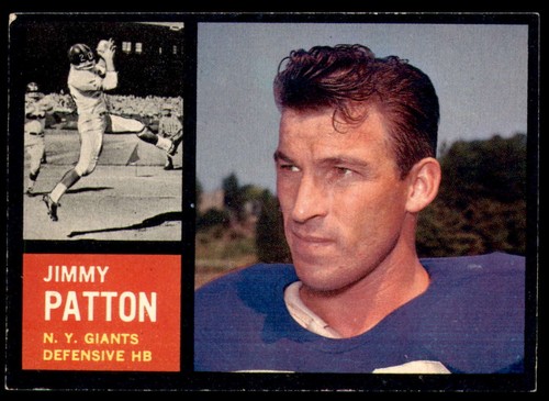1962 Topps #112 Jim Patton Ex-Mint NY Giants ID:241894 | eBay